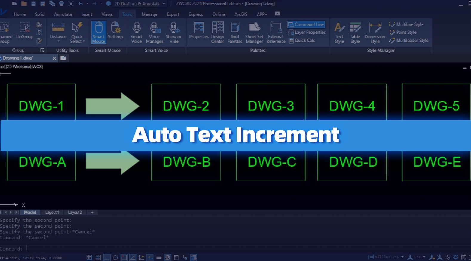 ZWCAD Add-On Text Increment Enhancing Efficiency and Functionality