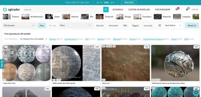 Best 10 Websites for High-Quality and Free 3D Textures